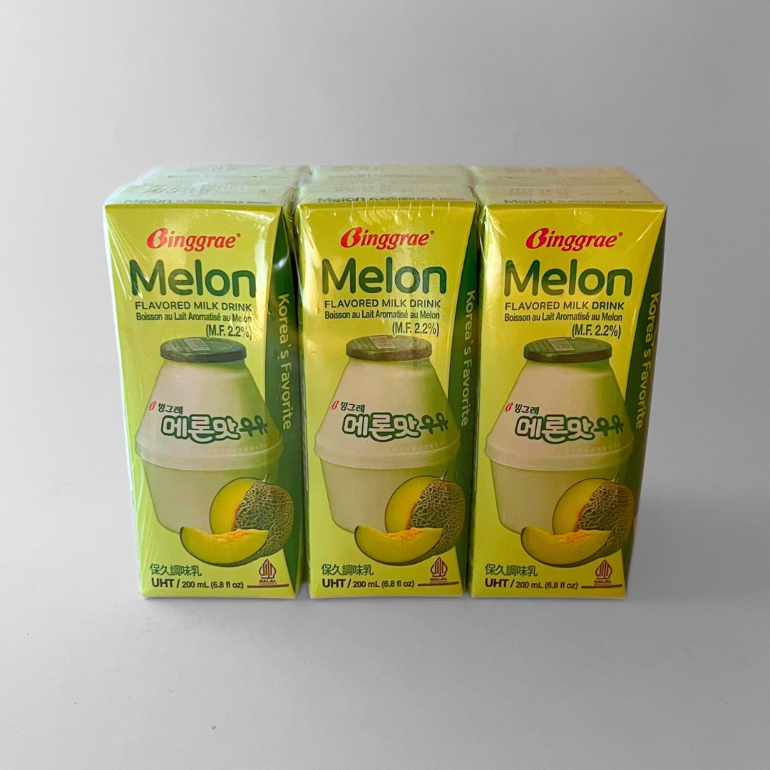 빙그레 멜론 우유 200ml*6(BGR Melon Milk 200ml*6)[MULTI] – HanGaWee