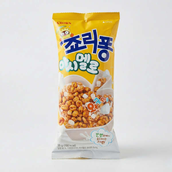 크라운 죠리퐁 마시멜로 35G(CROWN JOLLYPONG MARSHMALLOW 35G) – HanGaWee