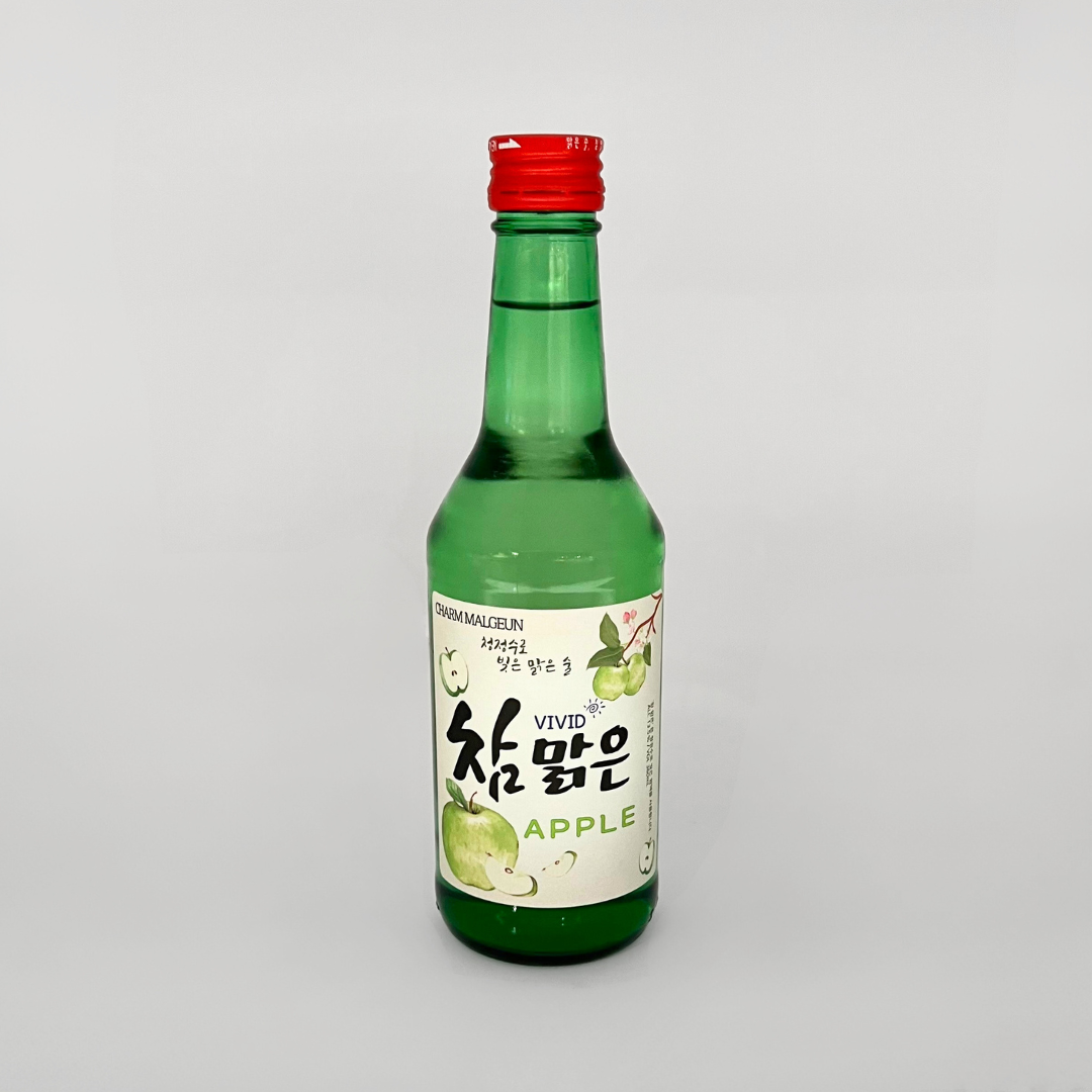 참맑은소주 사과 360ml(Charm Soju Apple 360ML) – HanGaWee