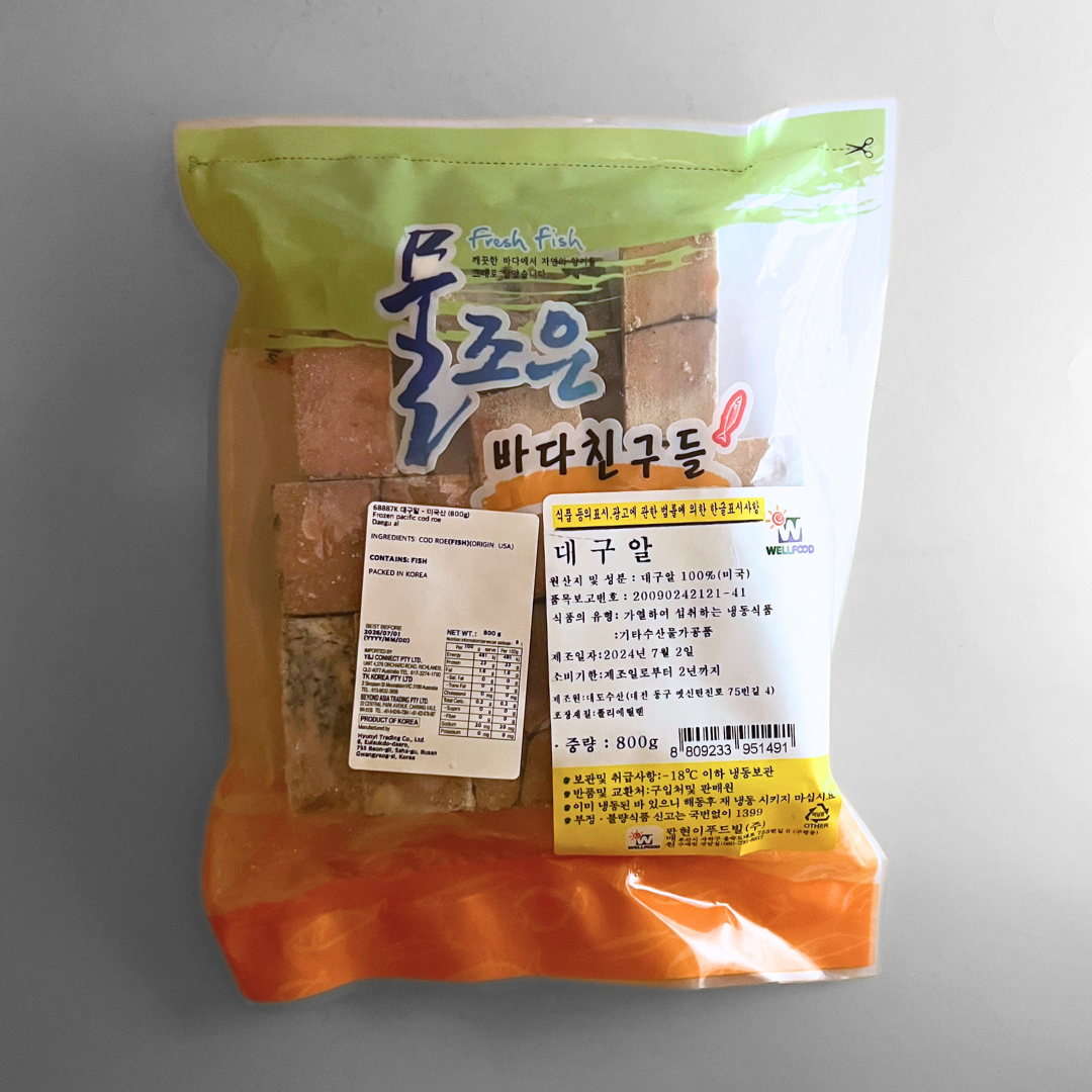 현이푸드빌 물조은 대구알 800G(HF FROZEN COD ROE 100% 800G) – HanGaWee