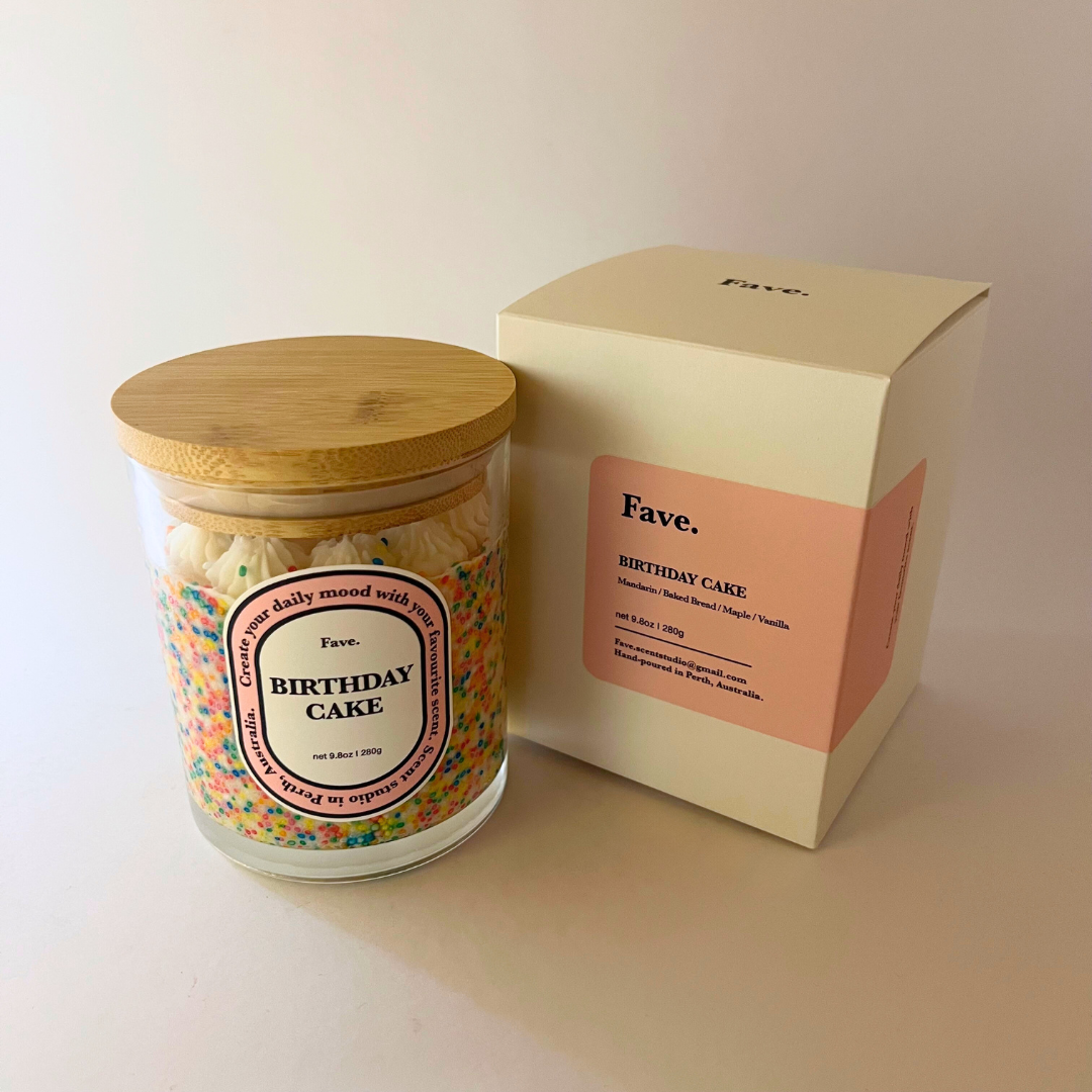 수피아 향초 글라스 FAVE - 생일케잌(Sufia Candle Glass FAVE - BIRTHDAY CAKE) – HanGaWee